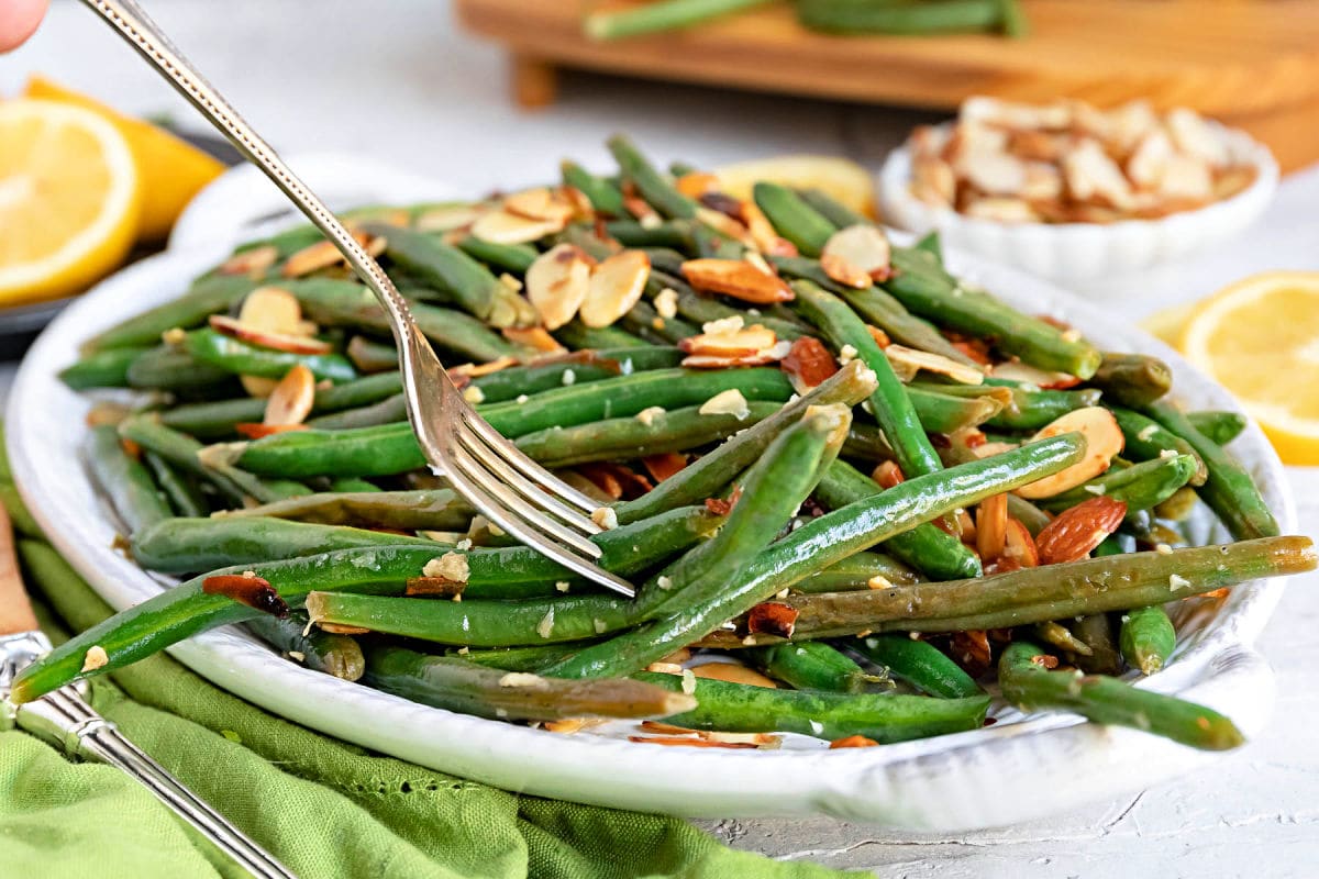 Recette facile et délicieuse des haricots verts amandine