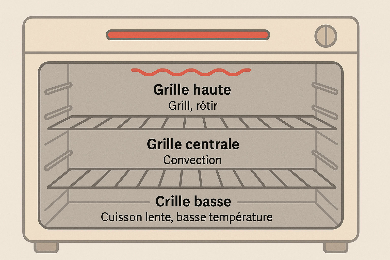 Quelle hauteur choisir pour la grille du four